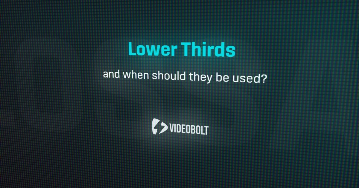 Lower Thirds - Motion Graphics Glossary